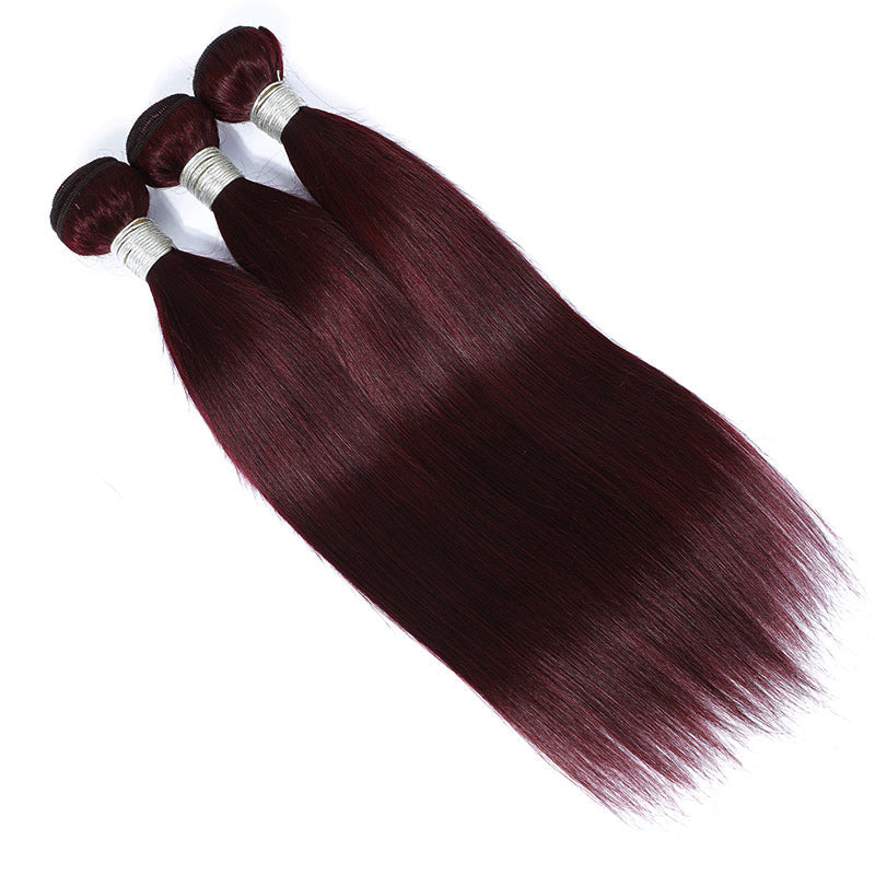 Dark Burgundy Human Hair Weave Bundles - 100% Human Hair – UBEAUTYWIG